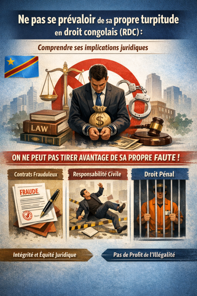 Ne pas se prévaloir de sa propre turpitude en droit congolais (RDC ...
